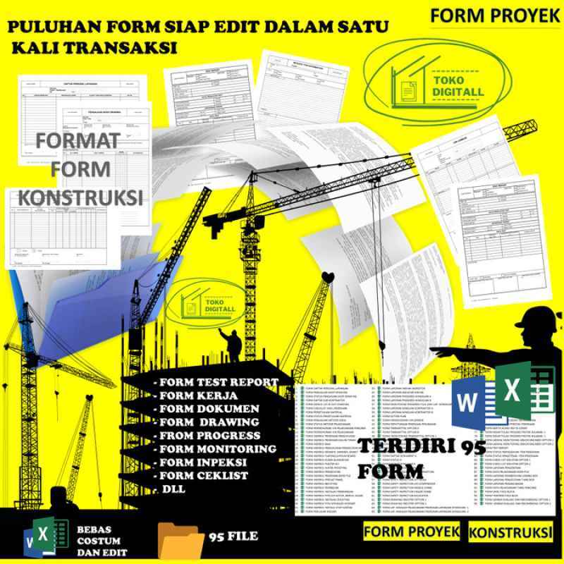 Jual Form Kontraktor Anti Ribet 95 File Proyek Konstruksi Excel / Word ...