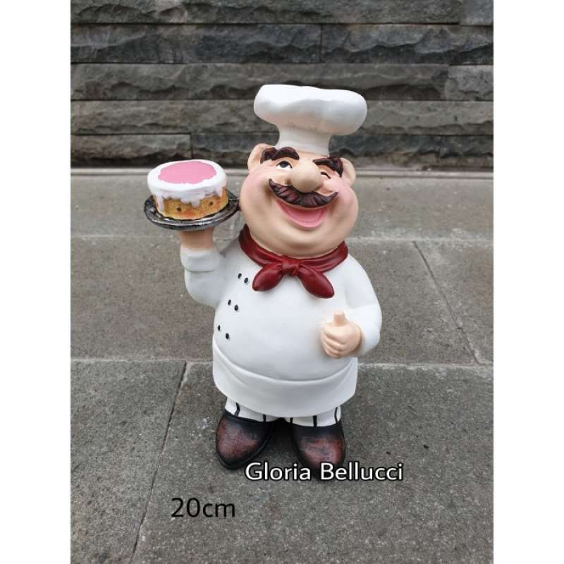 Promo Patung Pajangan Chef Kue Cake Miniatur Koki Cafe Restoran Promo ...