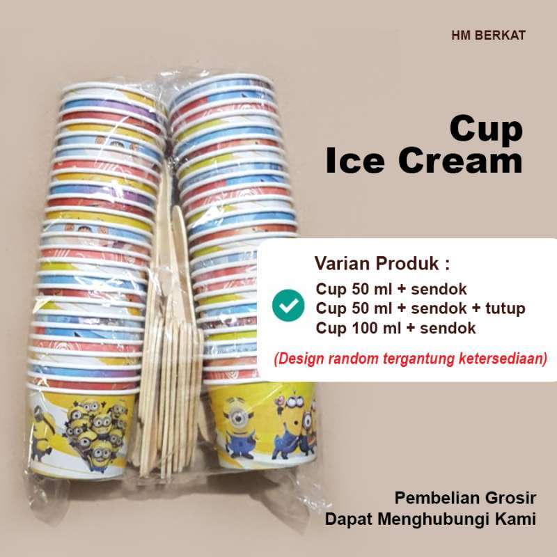 Jual Cup / Cup Es Krim / Cup 50ml / Tempat Es Krim / Gelas Es Krim ...