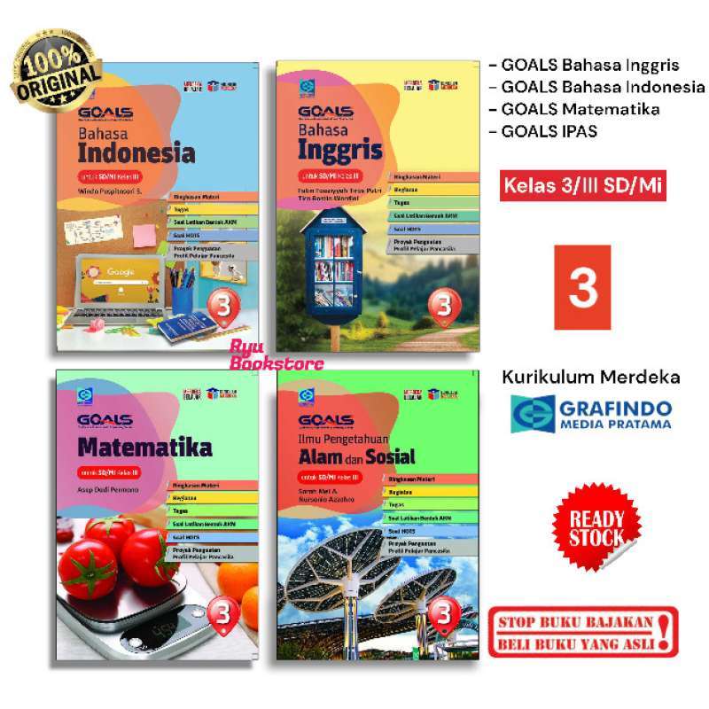 Jual Paket Buku Goals Sd/mi Kelas 3/iii | Merdeka | Grafindo ...