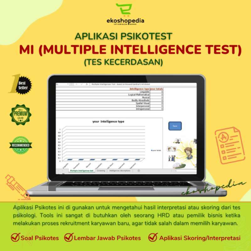 Jual Aplikasi Psikotes Mi - Multiple Intelligences Test - Flashdisk Di ...