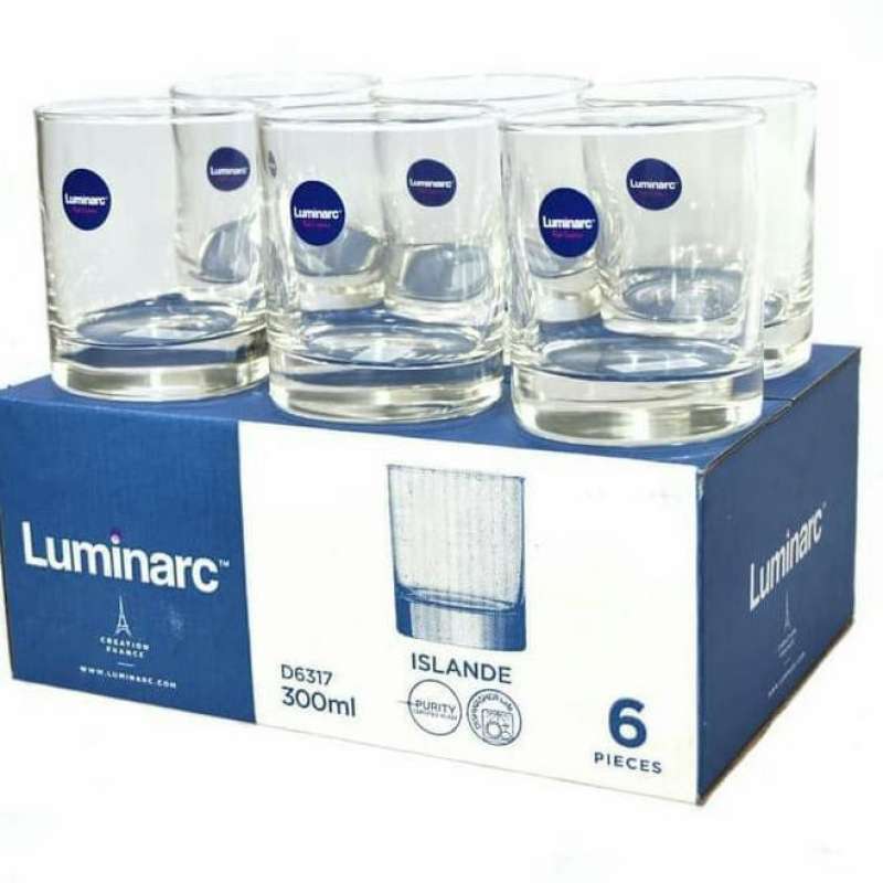 Promo Luminarc Set 6 Pcs Gelas Tumbler Islande 30 Cl D6317 Diskon 23% ...
