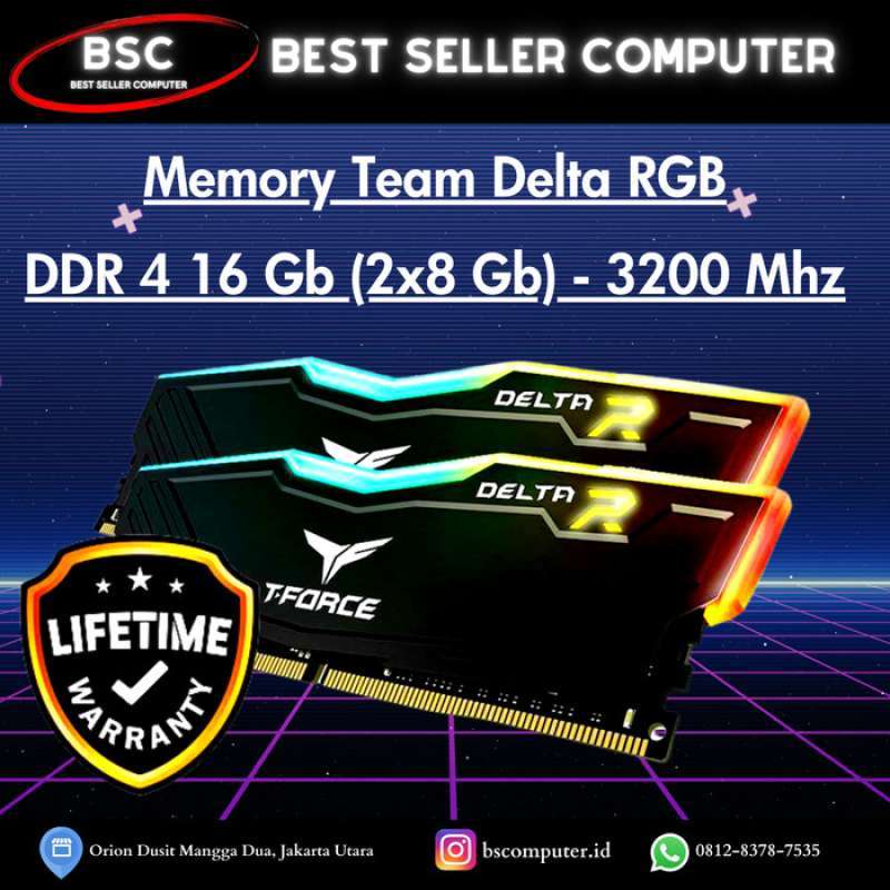 Promo Ram Team Delta Rgb 16 Gb Ddr 4 Pc 3200 - Tf3d416g3200hc16cdc01 ...