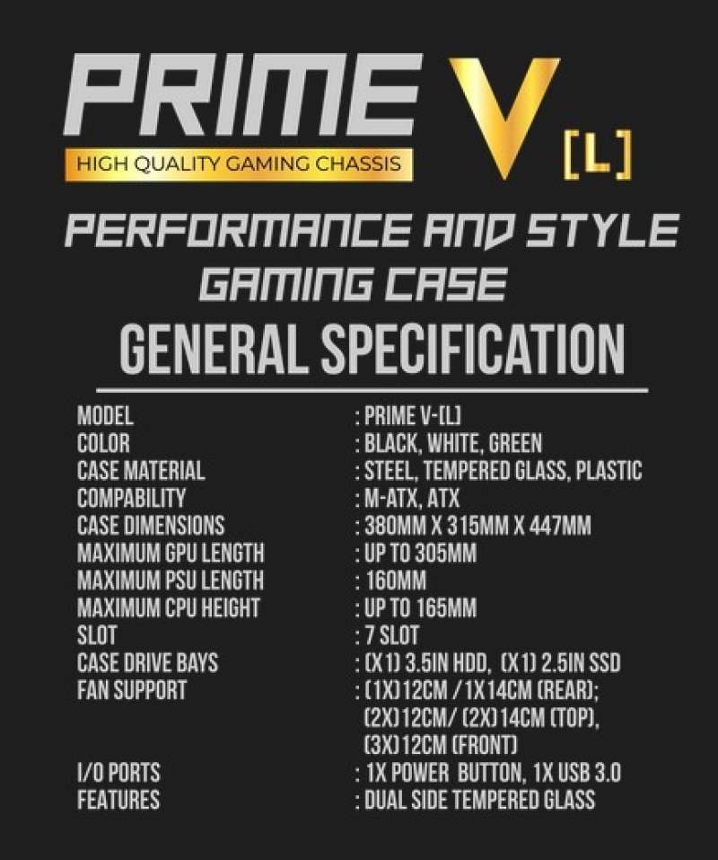 Promo Casing Prime V[l] - Alumunium Extreme Gaming Case - Dual Side ...