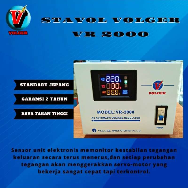 Promo Stabilizer Listrik 2000 Watt Volger Stavol 2000 Va Diskon 23% Di ...