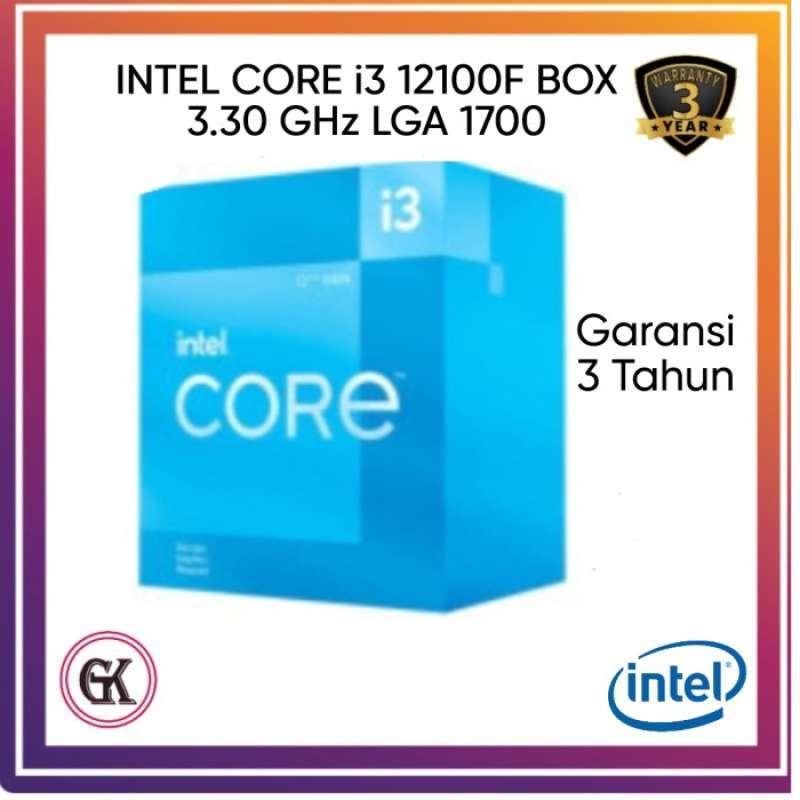 Promo Cessor Intel Core I3 12100f Box 3.30 Ghz Lga 1700 Garansi 3 Tahun ...