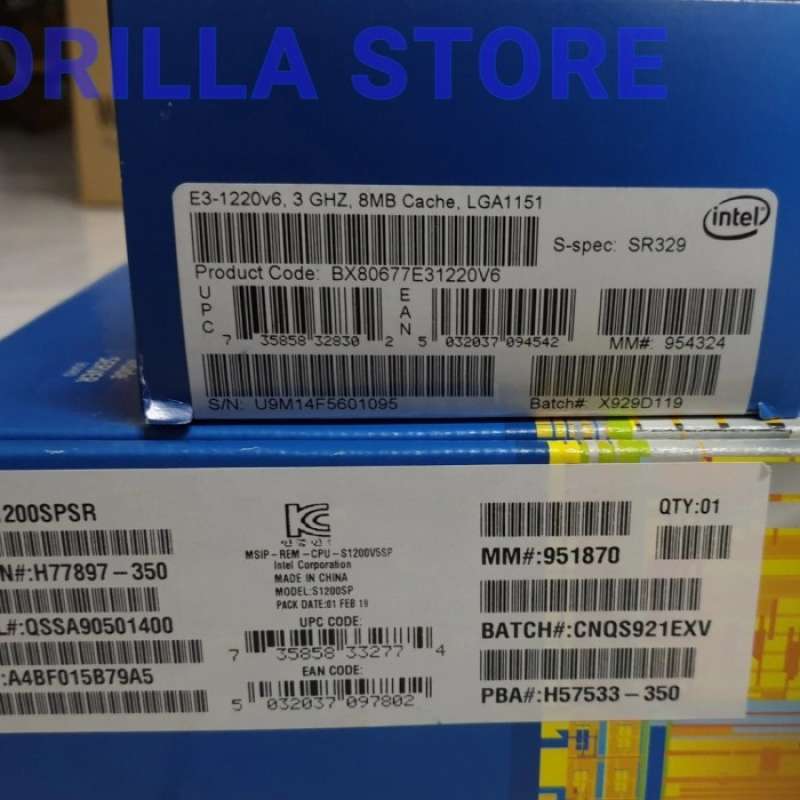 Promo Intel Server Board S1200spsr + Sesor Intel Xeon E3-1220 V6 ...