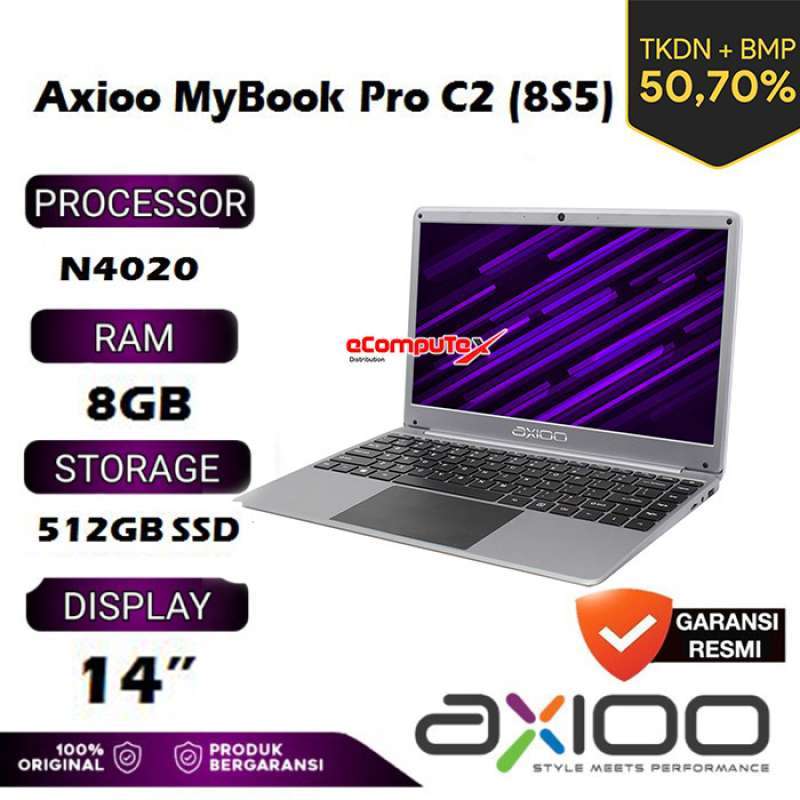 Jual Axioo Mybook Pro C2 (8s5) N4020 8gb 512gb Ssd 14 Inch Win 11 Tkdn ...