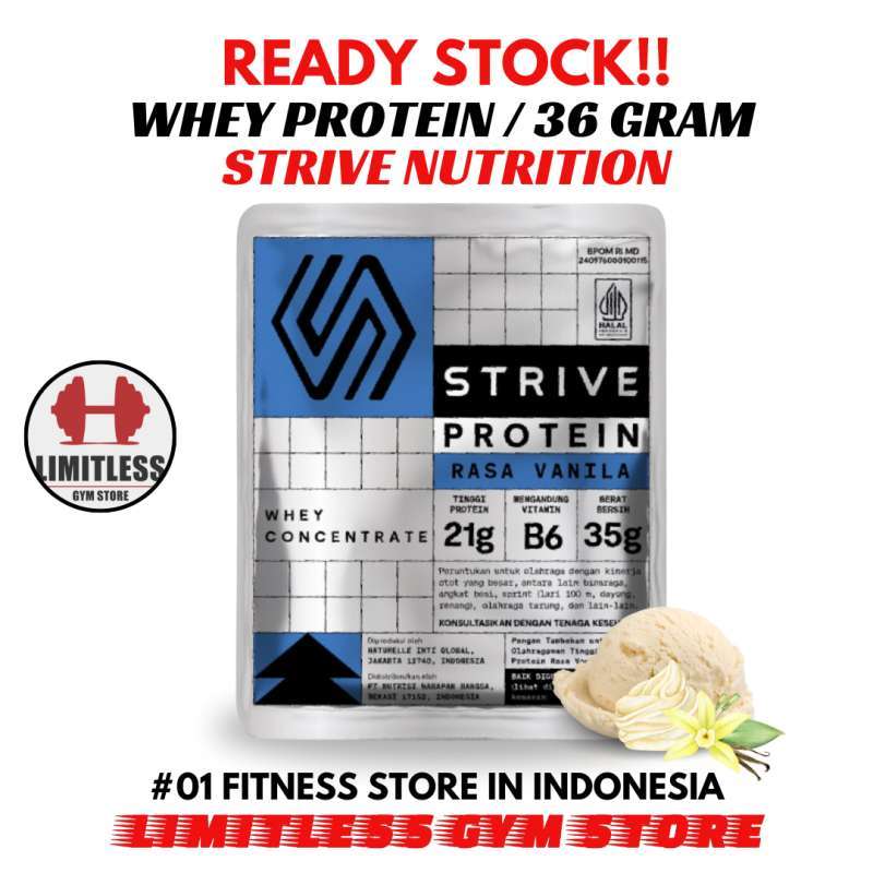 Jual Strive Nutrition- Whey Protein Concentrate 36 G Susu Protein ...
