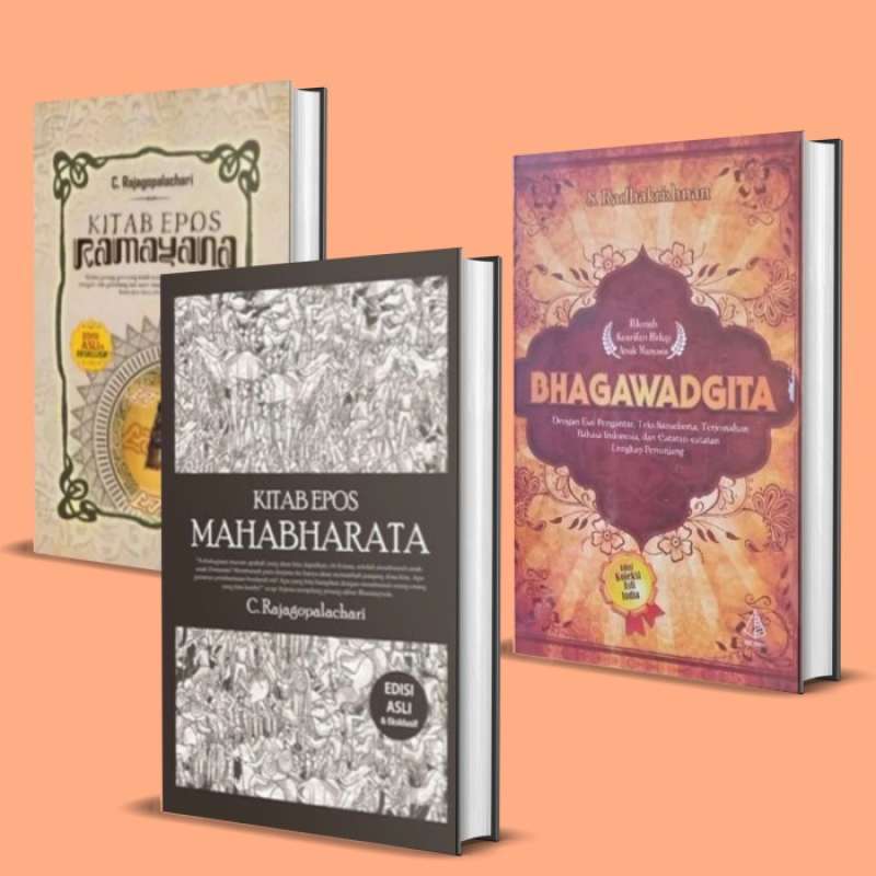Jual Paket Buku Kitab Epos Mahabharata/kitab Epos Ramayana Edisi Asli ...