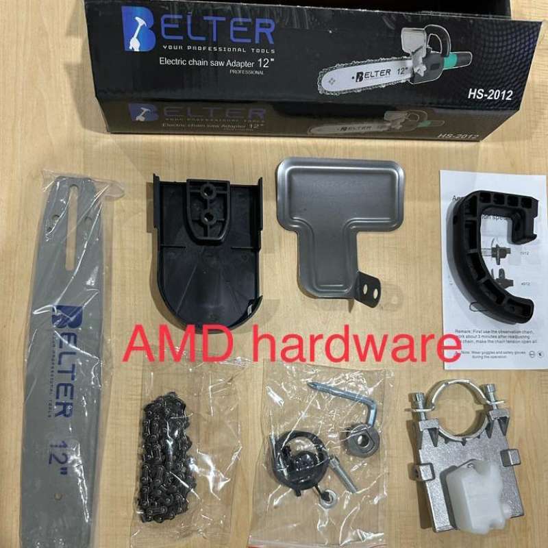 Jual Electric Mini Chain Saw Adapter Gerinda Gergaji Kayu 12 Jld ...