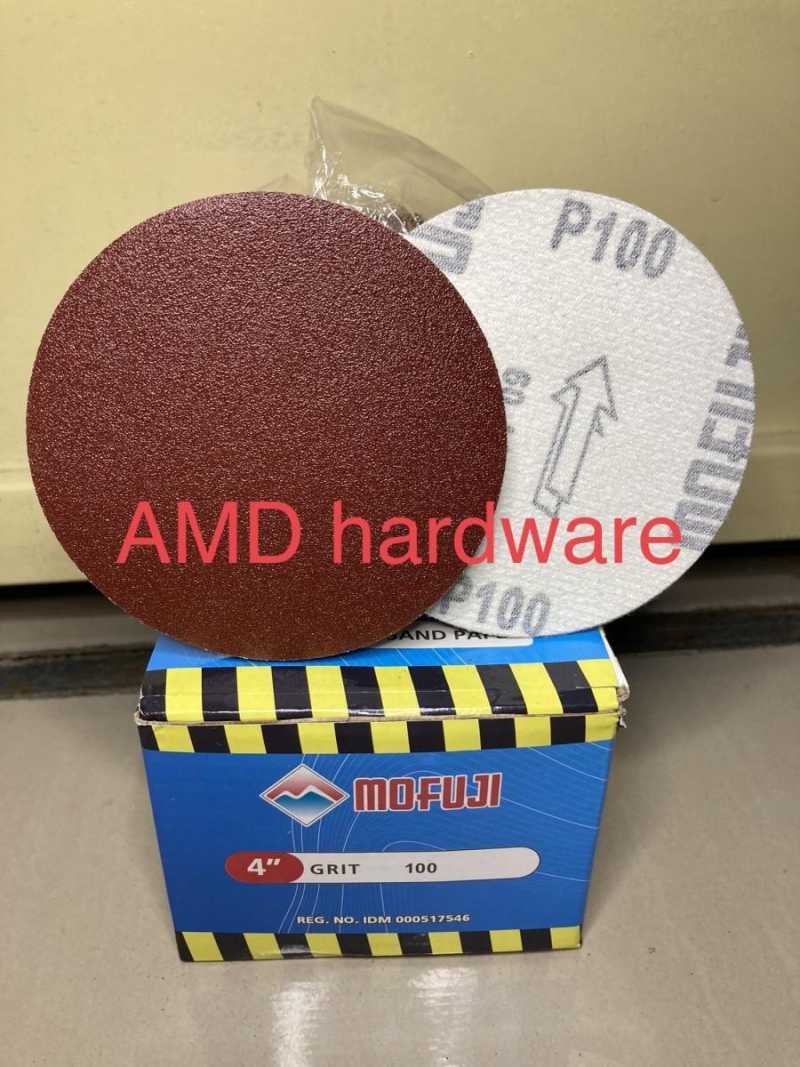 Jual Kertas Amplas Bulat Velcro 4in #60 #100 Halus Kasar Sand Paper ...