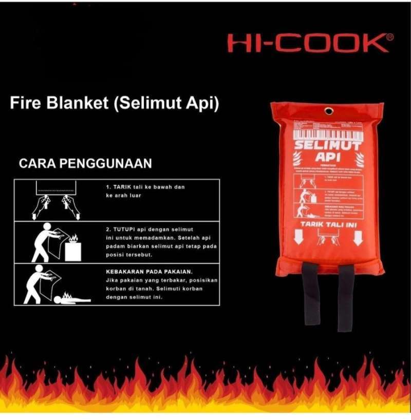 Jual Selimut Api Fire Blanket Hi-cook Original Fb-1212 1.2mx 1,2 Meter Apar Di Seller Amd ...