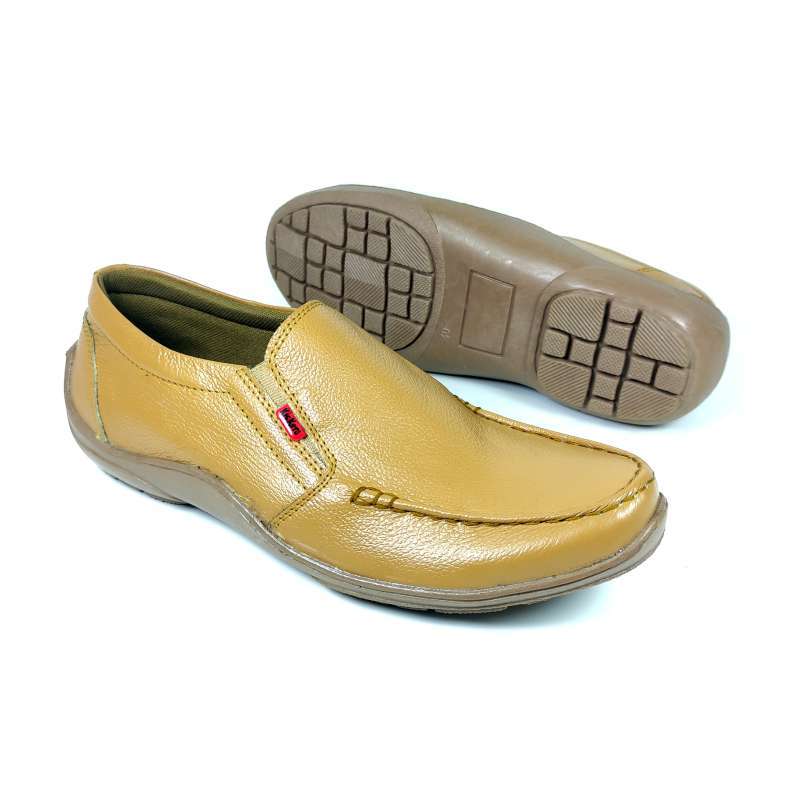Promo Sepatu Casual Pria Model Terbaru Bahan Kulit Sapi Asli - Tan 40 ...