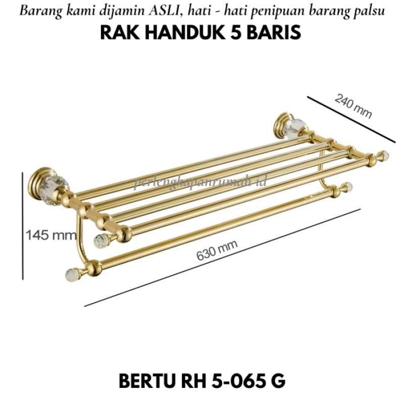 Promo Rak Handuk Kamar Mandi Stainless Steel Gantungan Baju Gold Emas ...