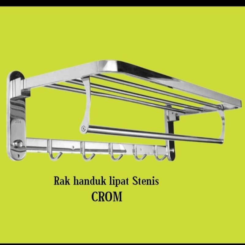 Promo Rak Handuk Stainless 60 Cm Lipat/gantungan Baju Lipat Baru Diskon ...