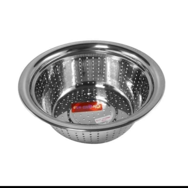 Promo Baskom Lubang Stainless 28 Cm / Sangku Nasi Stainless Diskon 23% ...