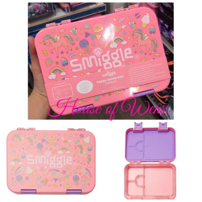 Promo Smiggle Fiesta Medium Happy Bento Box Original - Kotak Makan ...
