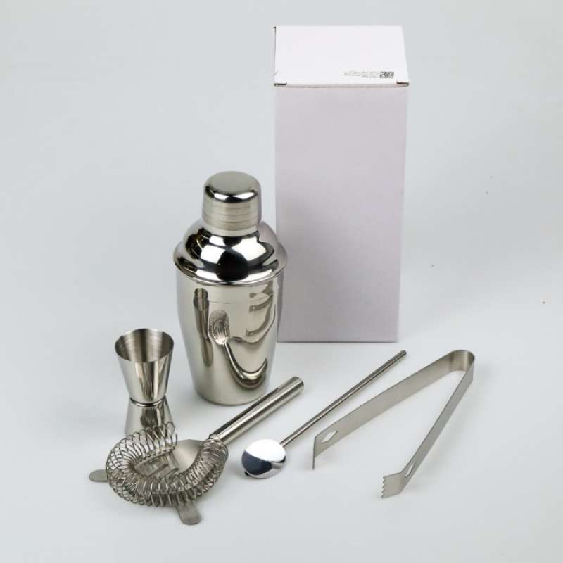Promo Bartender Starter Pack Set Cocktail Shaker Stainless Steel 5 In 1 ...