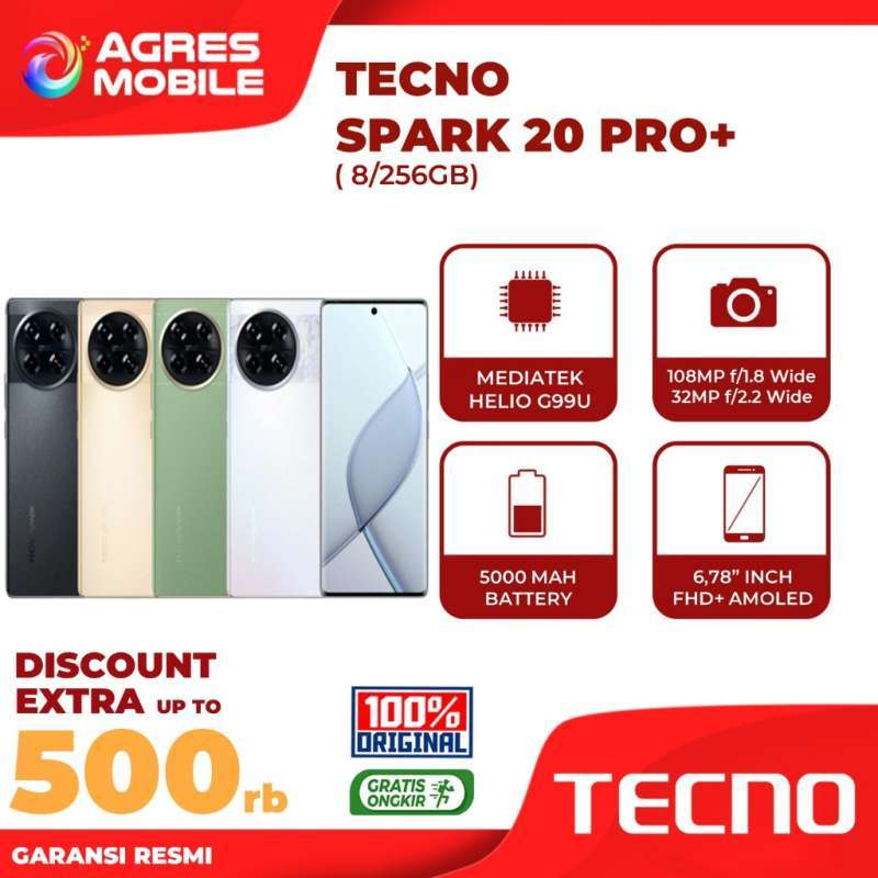 Promo Tecno Spark 20 Pro+ Nfc – 8gb+256gb, Android 14, 3d Curved 6,78 ...