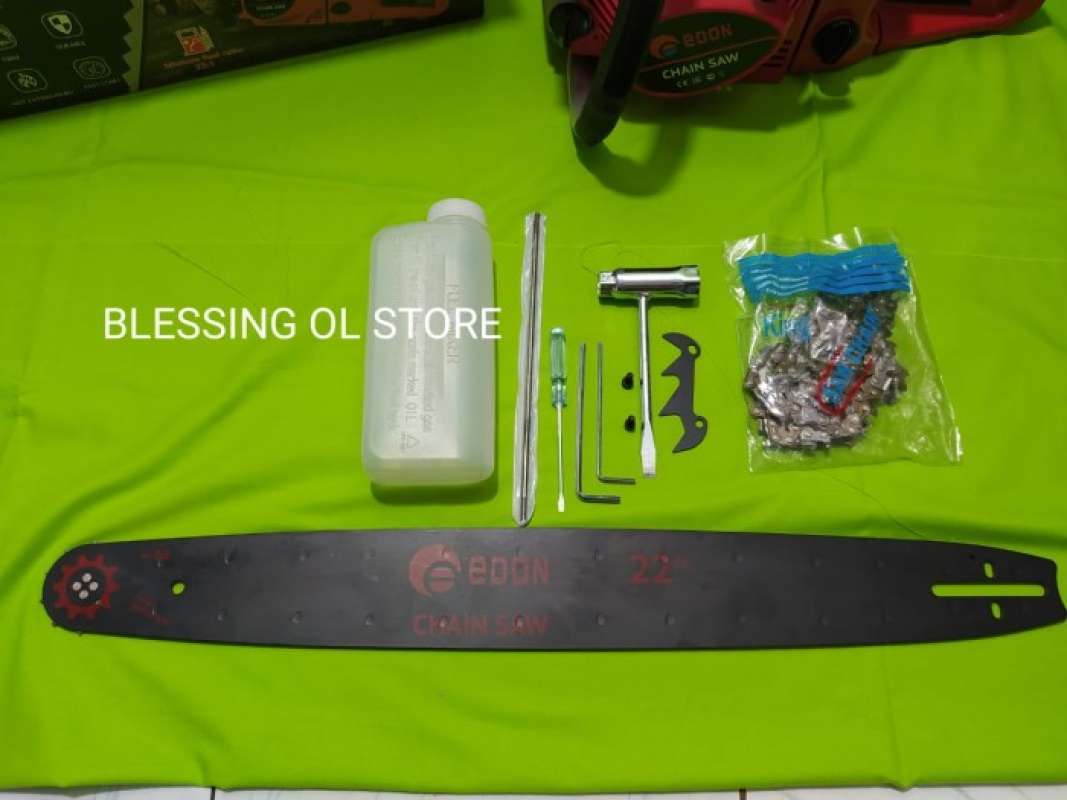 Promo Mesin Chainsaw 22 Inch Edon 2 Tak Gergaji Potong Kayu Pohon Chain ...