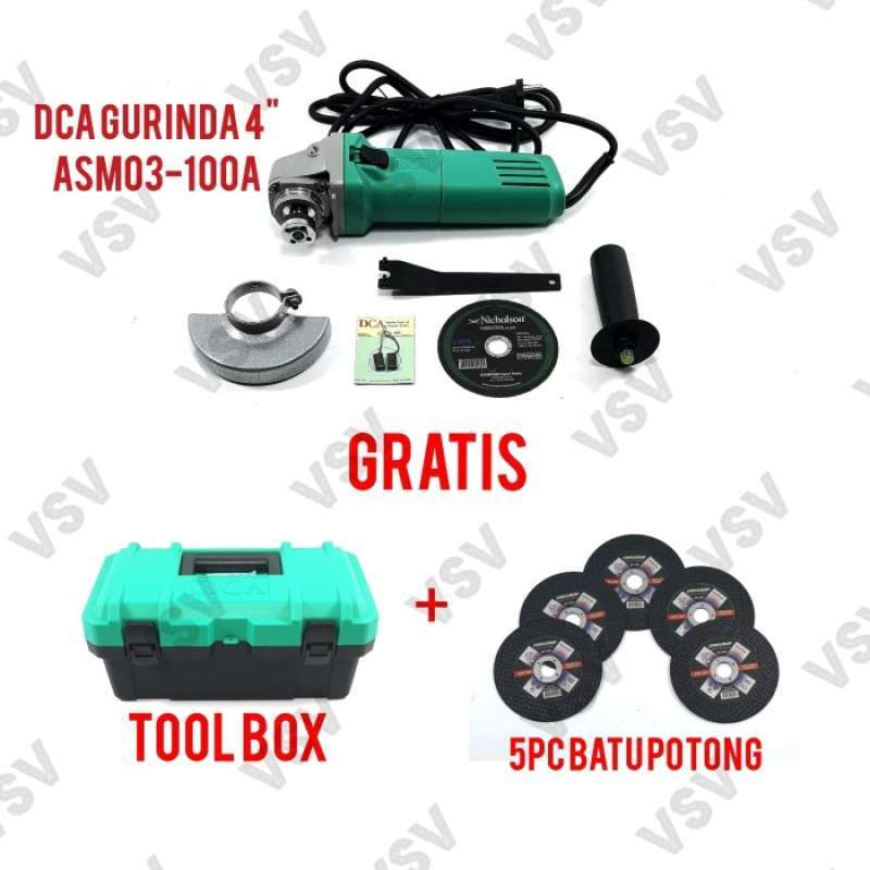 Promo Dca Mesin Gurinda Tangan 4 Asm03-100a Angle Grinder 4 100mm ...