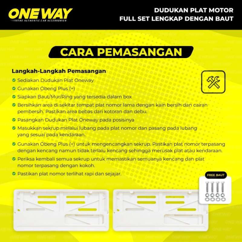 Promo Frame Plat Motor / Dudukan Tempat Plat Nomor Motor / Tatakan Plat ...