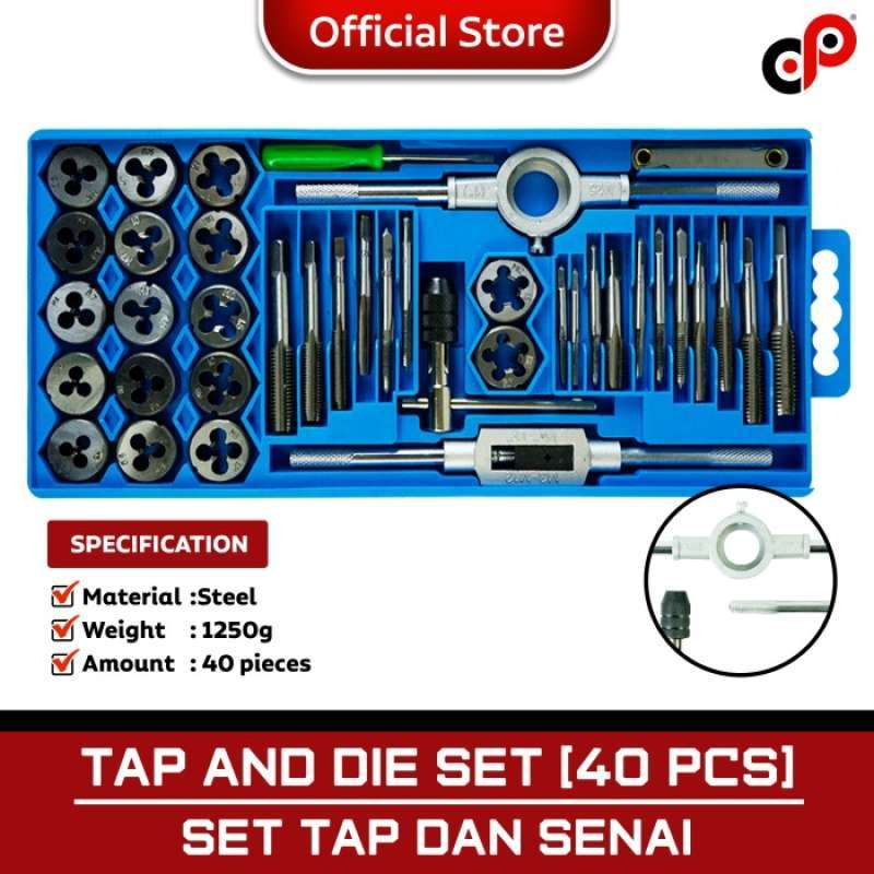 Promo Tap And Die Set | Tap Senai | Tab | Set 40 Pcs Diskon 23% Di ...