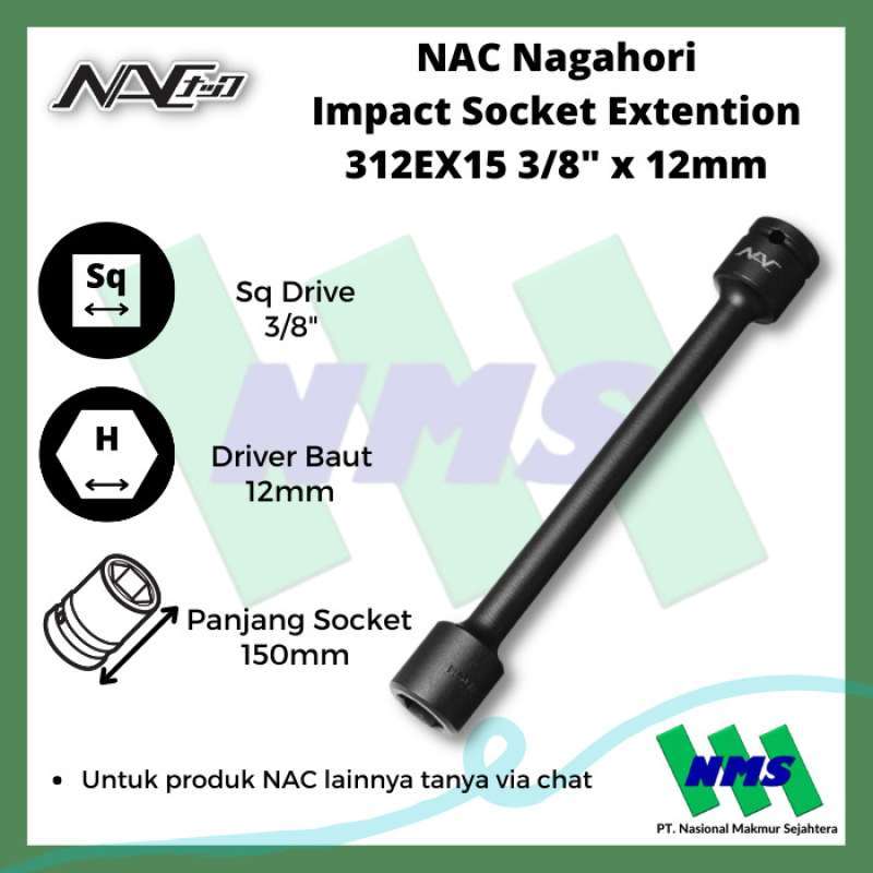 Promo Impact Socket Extension Mata Sok Hitam 3/8 X 12mm Nagah Nac ...