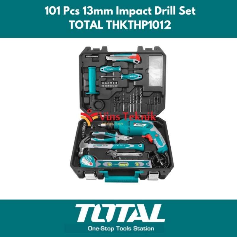 Promo Paket Mesin Bor 13mm Set Total Thkthp1012 Tool Set Tool Kit 101 Pcs Diskon 23% Di Seller ...