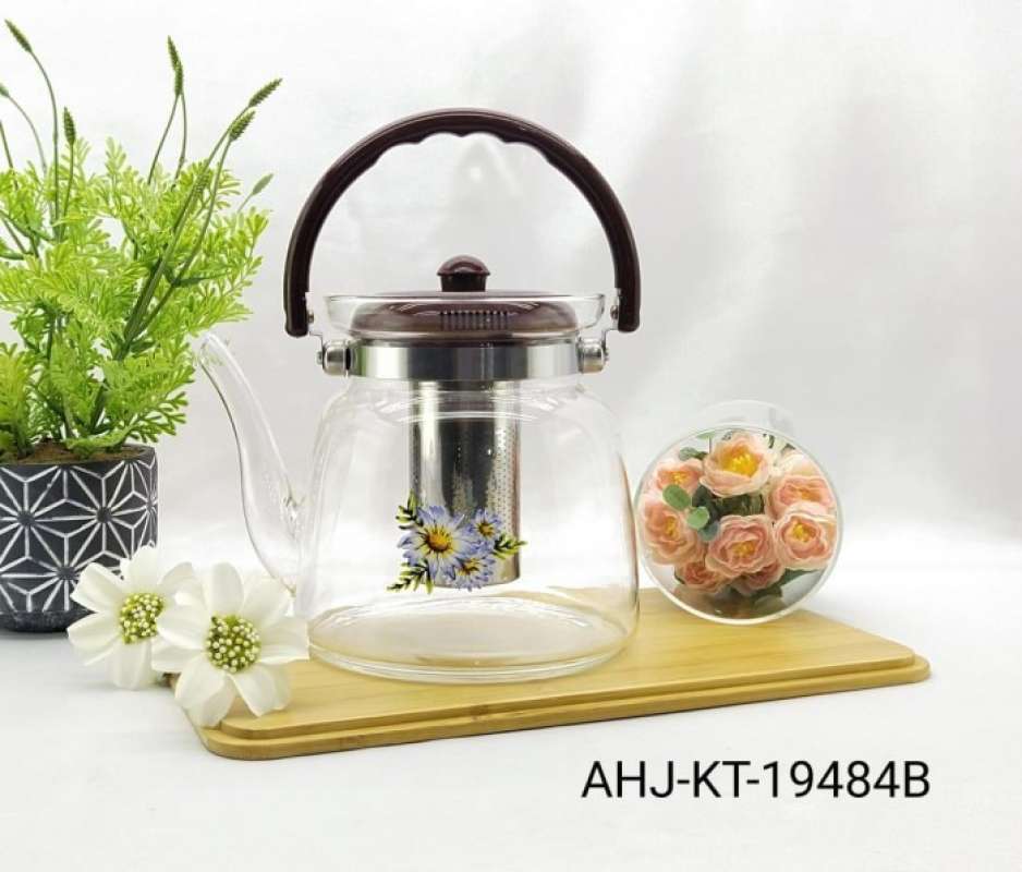 Promo Glass Teapot Maker Teko Teh Kaca Dengan Saringan 2200ml Teko Teh ...