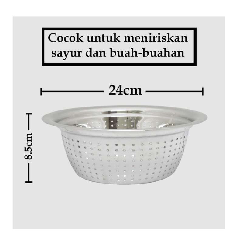 Promo Tiger 555 Colander Saringan Baskom Lubang Tirisan Stainless ...
