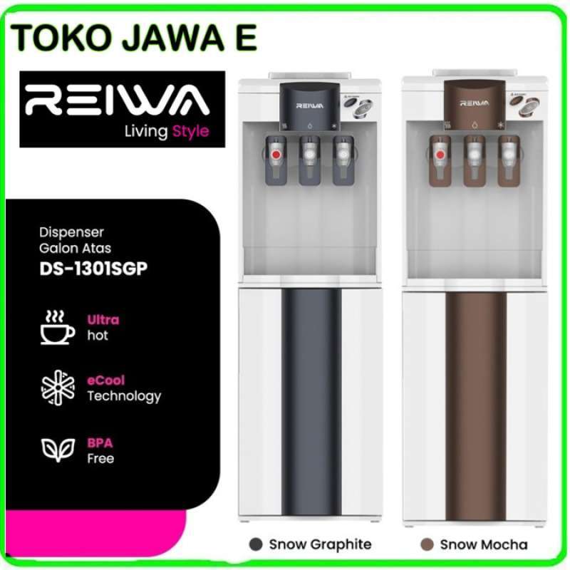 Promo Dispenser Reiwa Galon Atas Ds 1301msc/ds1301sgp - 3 Kran Panas ...