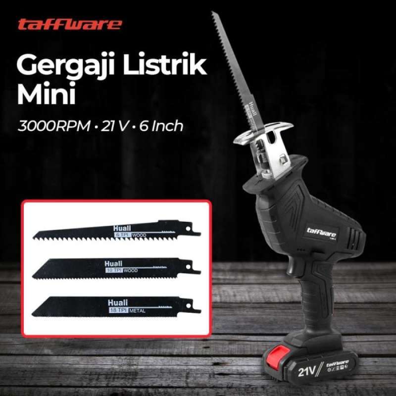 Promo Gergaji Listrik Mini Cordless Saw 3000rpm 21v 6 Inch 799w - Y Taffware Diskon 23% Di ...