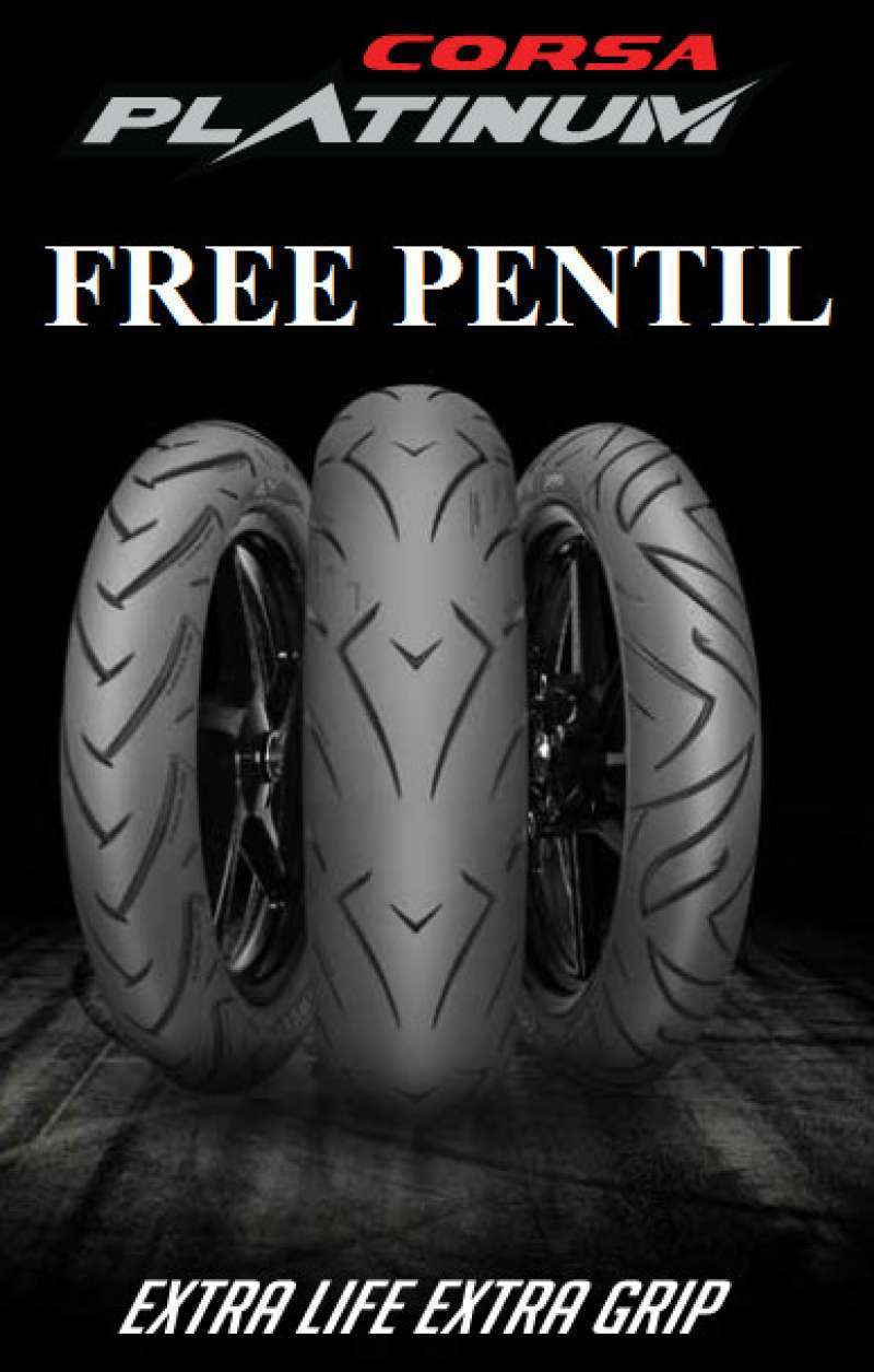 Promo Ban Motor Tubeless 110/80-17 Corsa Platinum R26 Diskon 23% Di ...