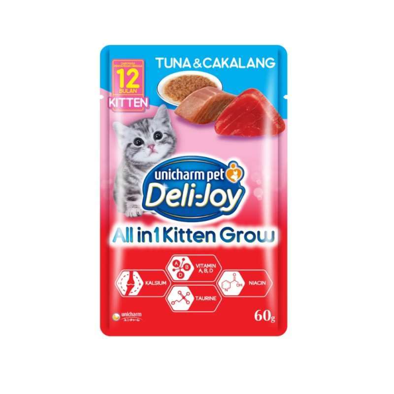 Jual Deli-joy Pouch Adult & Kitten Wet Cat Food 60gr / Makanan Basah ...