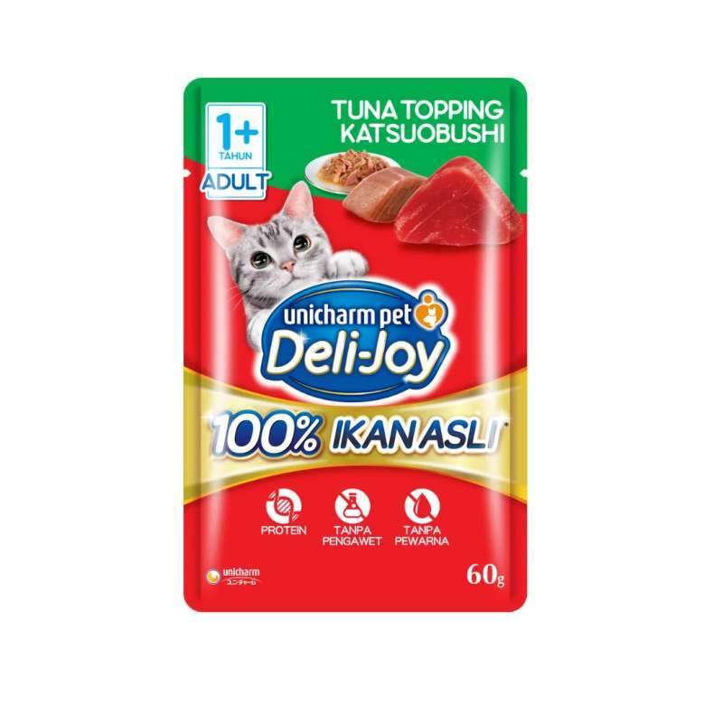 Jual Deli-joy Pouch Adult & Kitten Wet Cat Food 60gr / Makanan Basah ...
