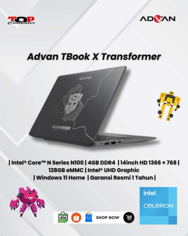 Jual Laptop Advan Tbook X Transformer 14 Inch Intel N100 4gb / 128gb ...