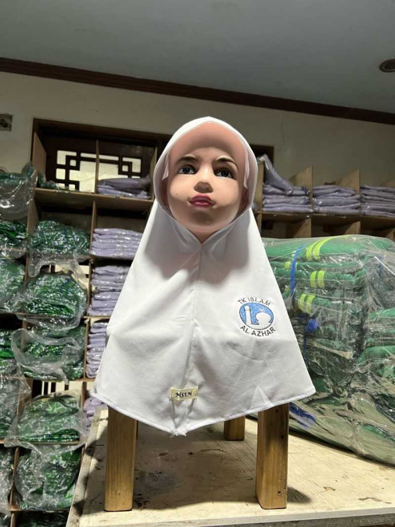 Jual Kerudung Tk-sd Islam Al Azhar Model Bergo Warna Putih Bahan ...