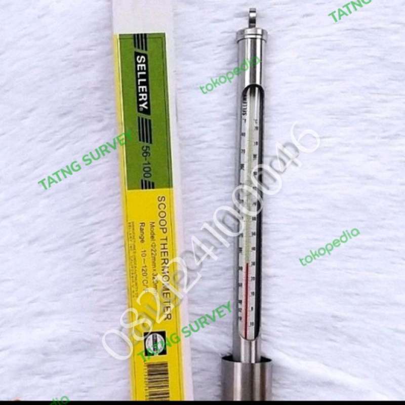 Jual Termometer Scoop Stainless 22 Mm X 320 Mm - Range : 10 - 120 C/f ...