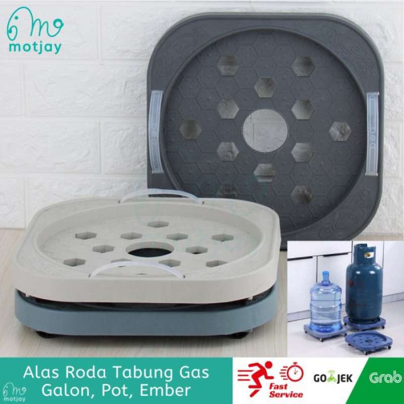 Jual Alas Troli Tabung Gas Rak Dorong Aqua Galon Pot Bunga Serbaguna ...