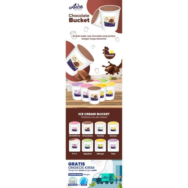 Jual Aice Chocolate Bucket Ice Cream Es Krim Ember 8l Eskrim Di Seller ...