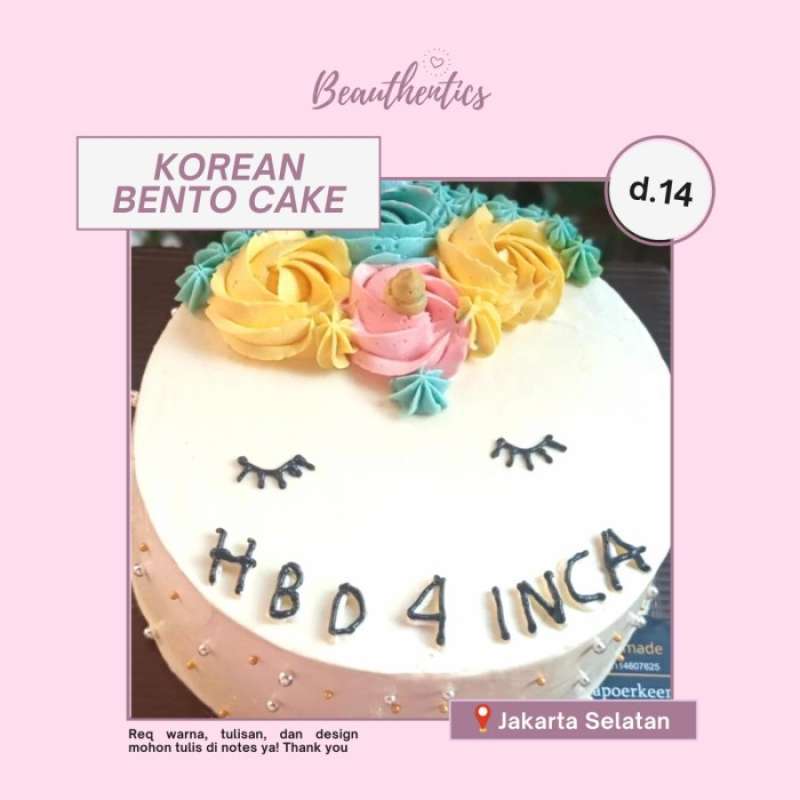 Jual Korean Bento Cake D.14 Cm [baca Deskripsi Ya] - Black Forest Di ...
