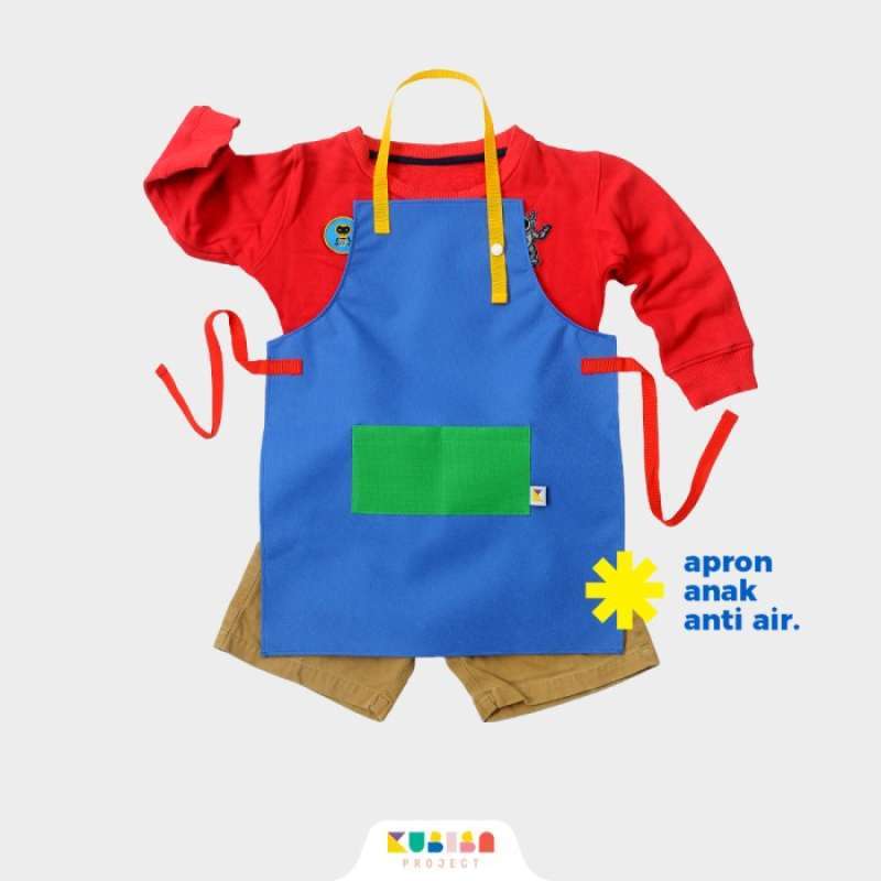 Jual Apron / Celemek Anak Anti Air (biru) | Kubisa Project - M Di ...