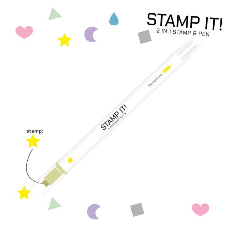 Promo Paperie Lab - Stamp It! Spidol Stamp Dengan Bentuk Dan Pulpen ...