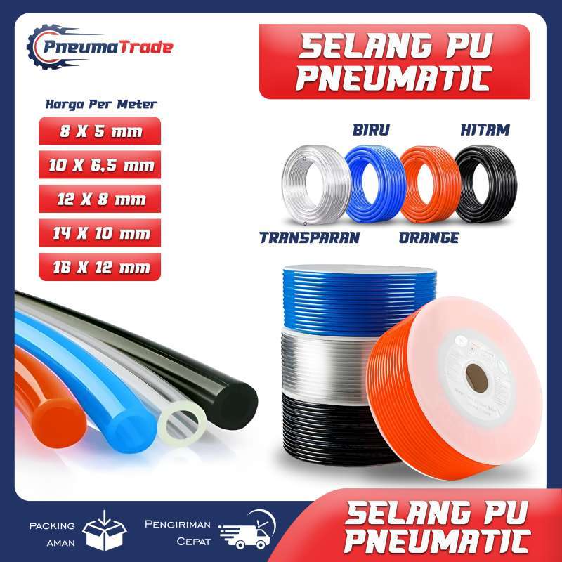 Promo Selang Pneumatic (pollyurethane) |hose Pu Pneumatic | Selang Angin Kompresor Polyurethane ...