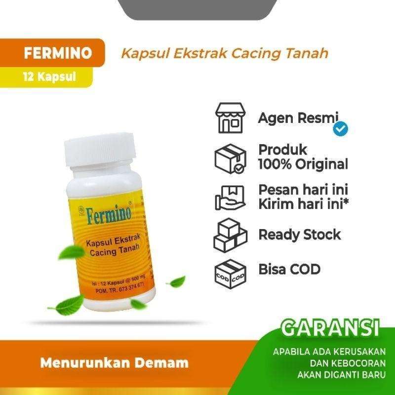 Jual Fermino Kapsul Ekstrak Cacing Tanah Ampuh Untuk Demam Obat Types ...