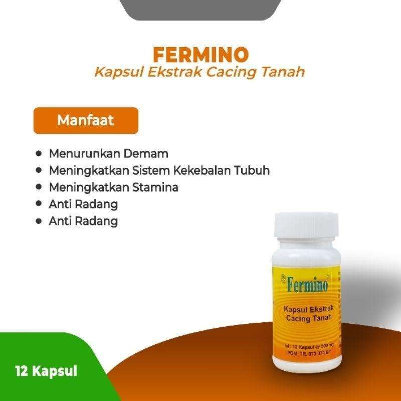 Jual Fermino Kapsul Ekstrak Cacing Tanah Ampuh Untuk Demam Obat Types ...