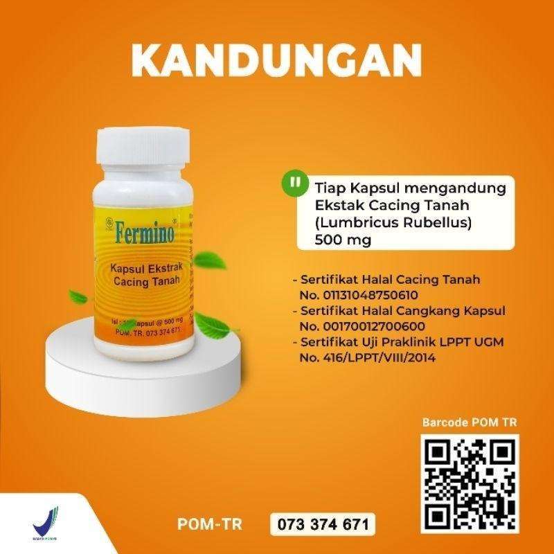 Jual Fermino Kapsul Ekstrak Cacing Tanah Ampuh Untuk Demam Obat Types ...