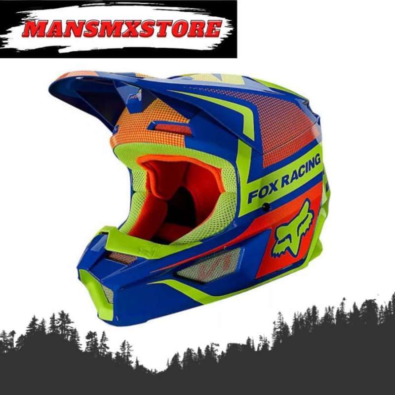 Jual Helm Fox V1 Ece Oktiv Blue Original - Xl Di Seller Mansmxstore ...